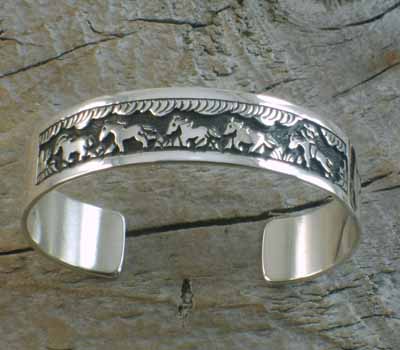 Native American Silver Bracelets/ American Indian Sterling Silver ...