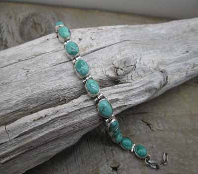 Happy Piasso ime turquoise link bracelet,Native American bracelets at ...