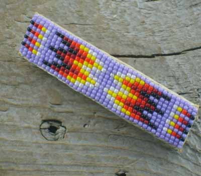 Native American Indian beaded barrettes, American Indian beaded hair ...